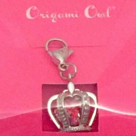 Origami Owl | Jewelry | Silver Pav Crown Dangle Wswarovski Crystals New ...